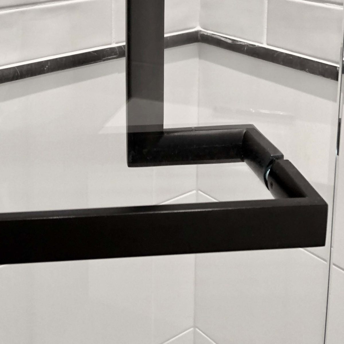 Offset Glass Door Handle + Towel Bar - Type 6 | JWL Home